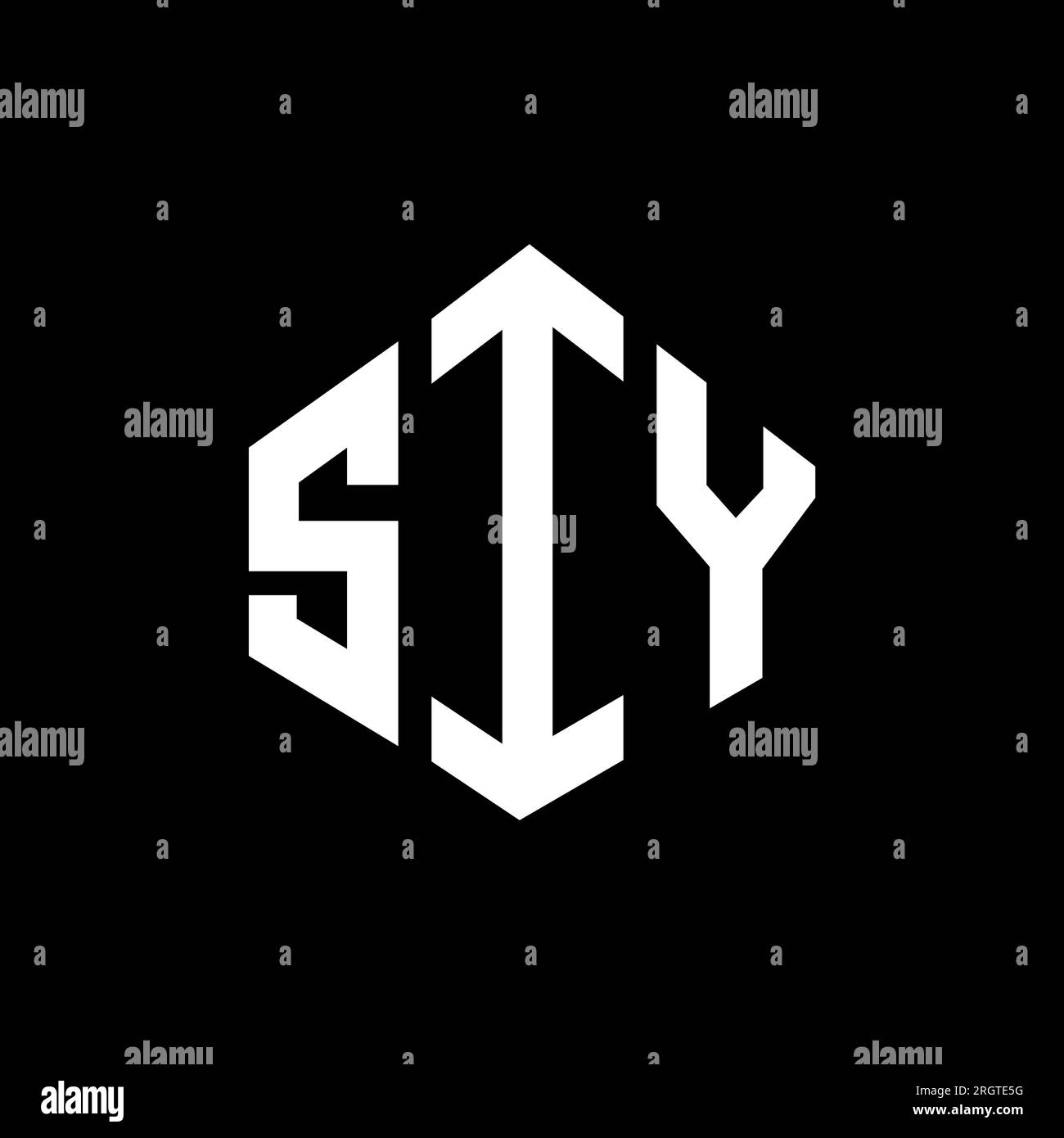SIY letter logo design with polygon shape. SIY polygon and cube shape ...