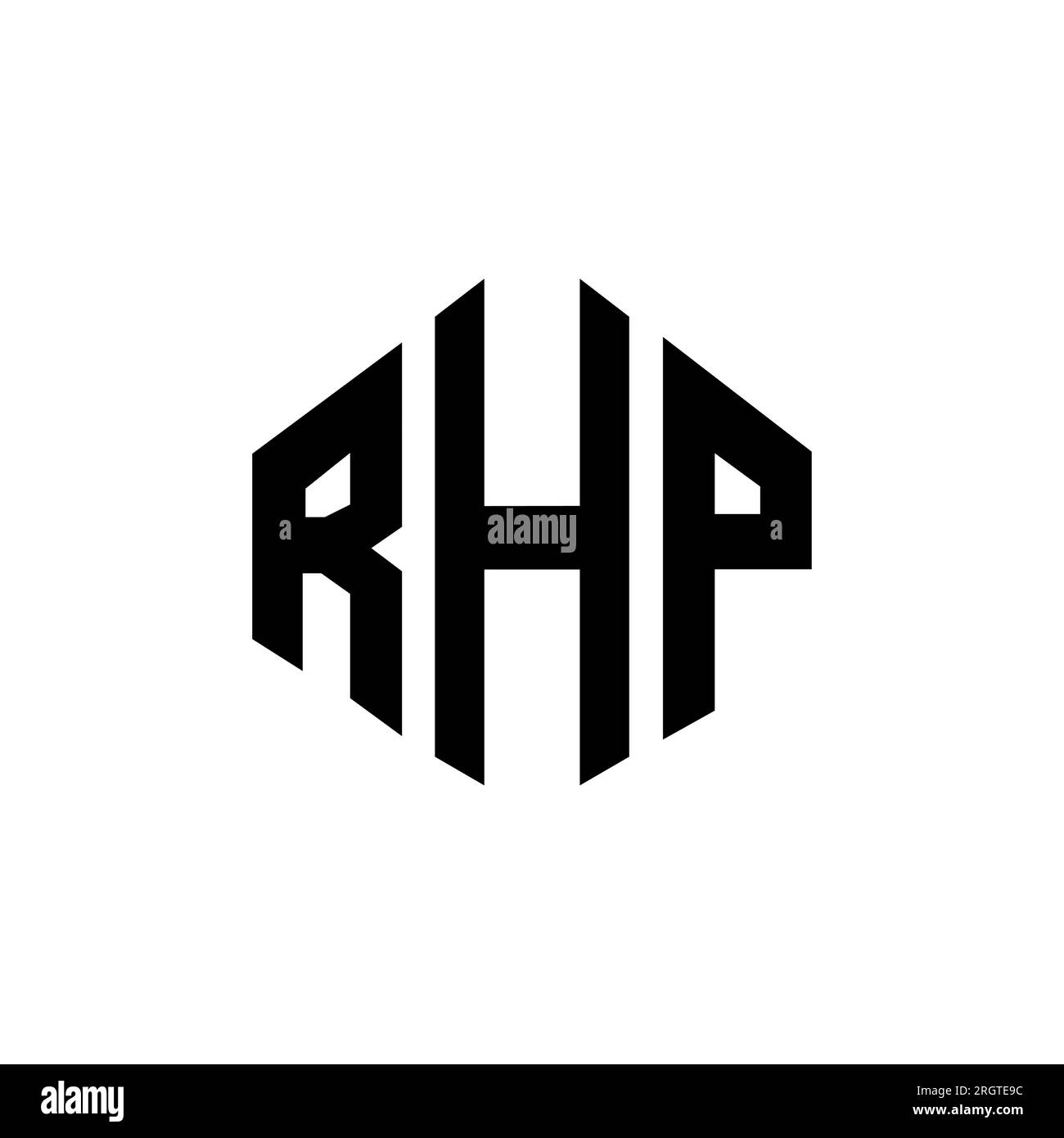 RHP letter logo design with polygon shape. RHP polygon and cube shape ...