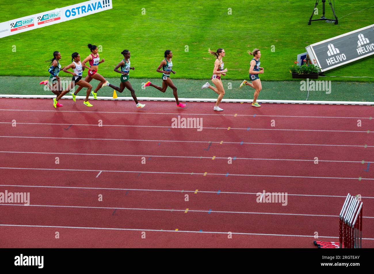 OSTRAVA, CZECHIA, JUNE 27, 2023: Women's 1500m Race Progression in ...