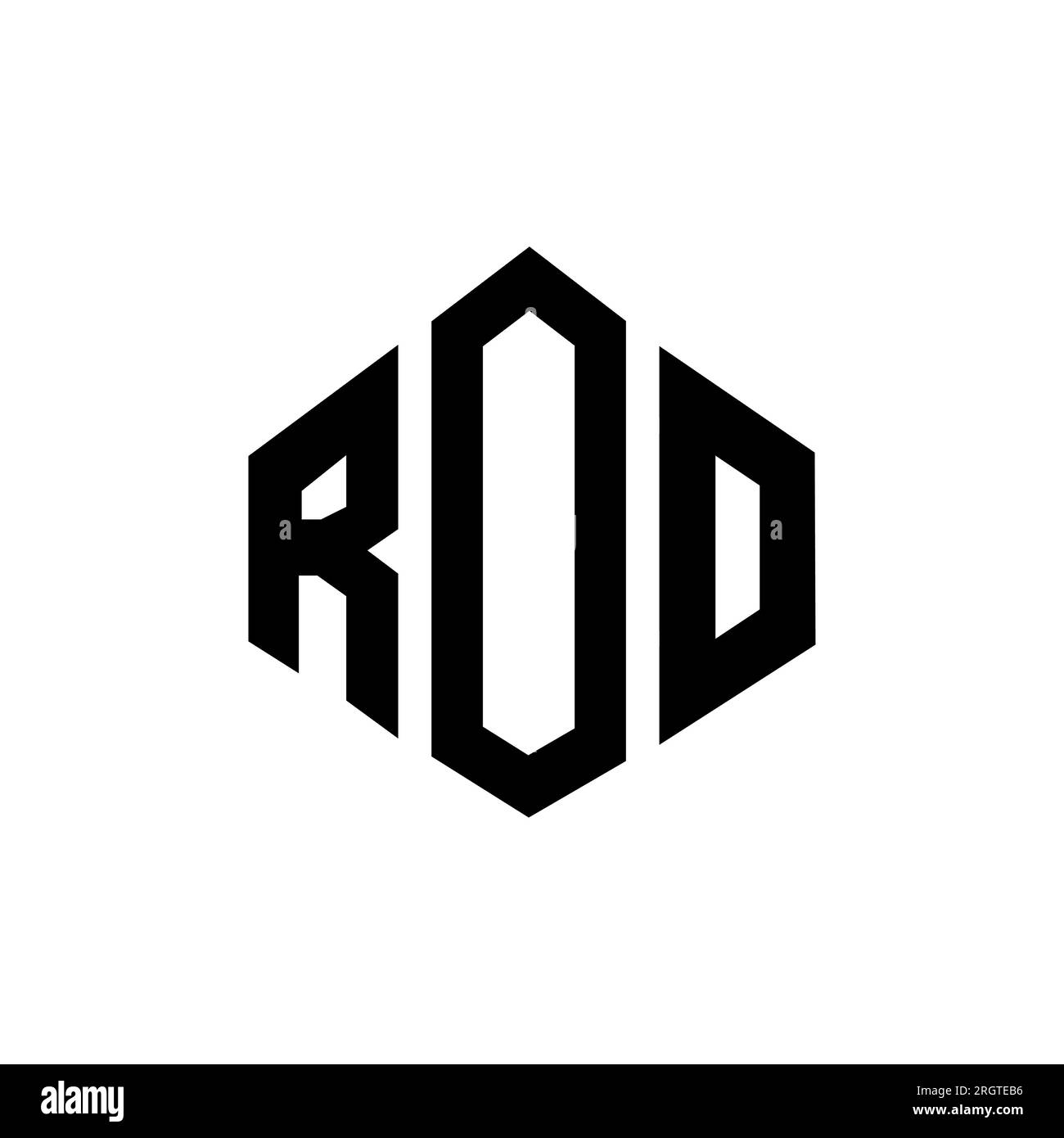 ROO letter logo design with polygon shape. ROO polygon and cube shape ...