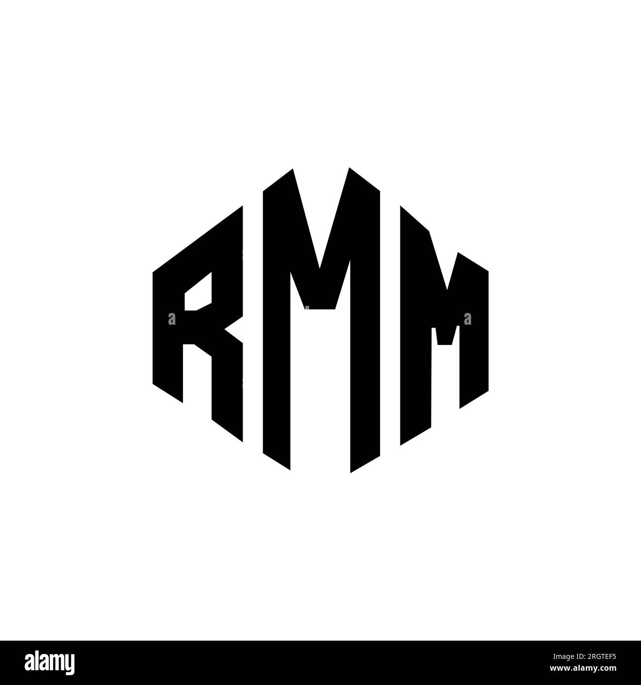 RMM letter logo design with polygon shape. RMM polygon and cube shape ...