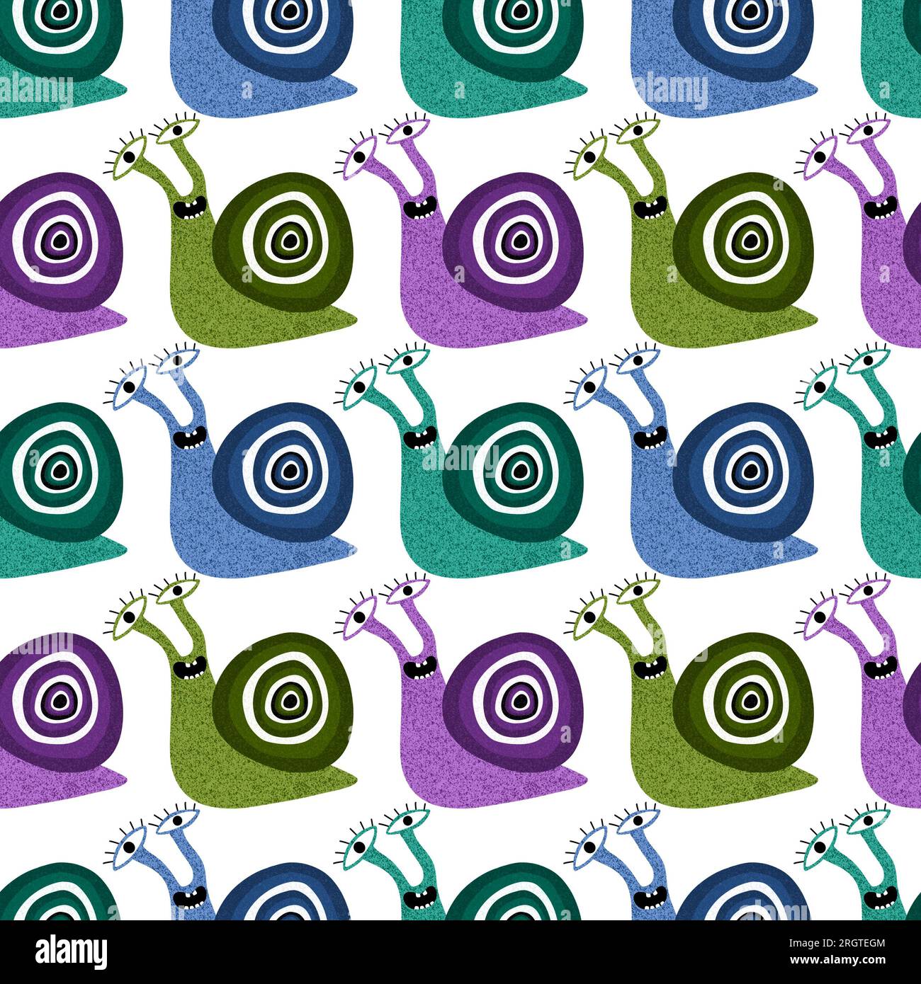Cartoon animals seamless snails pattern for fabrics and wrapping paper ...
