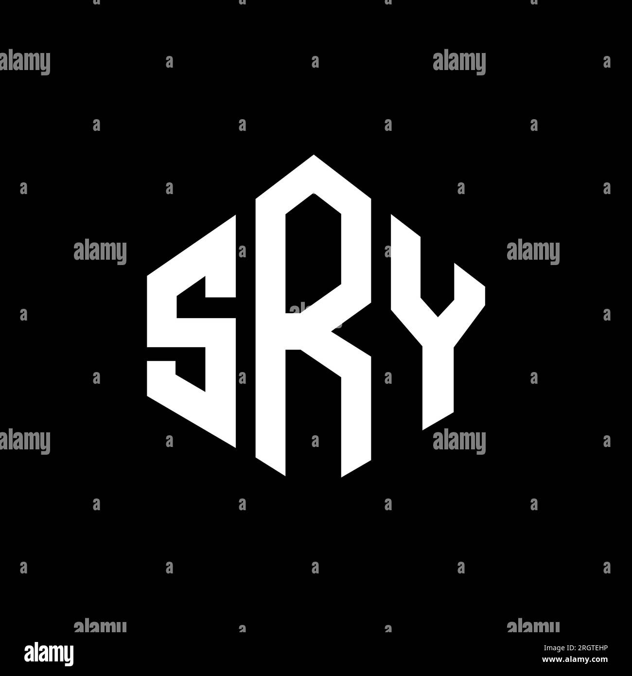 SRY letter logo design with polygon shape. SRY polygon and cube shape ...