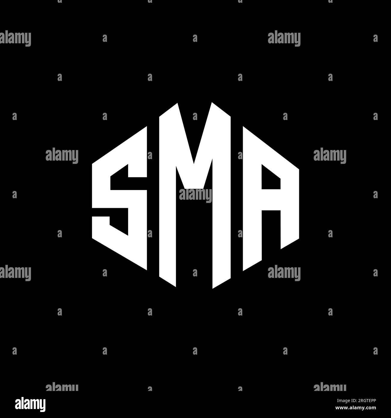 SMA letter logo design with polygon shape. SMA polygon and cube shape ...