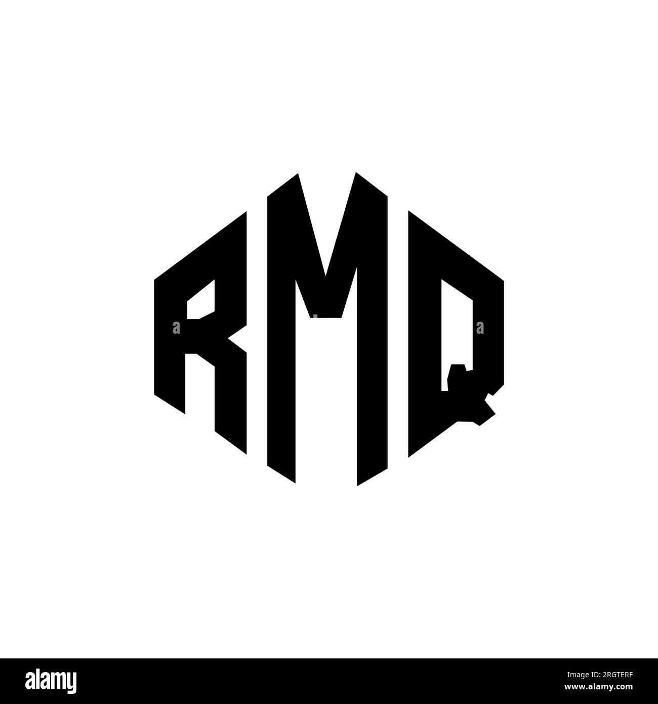 RMQ letter logo design with polygon shape. RMQ polygon and cube shape ...