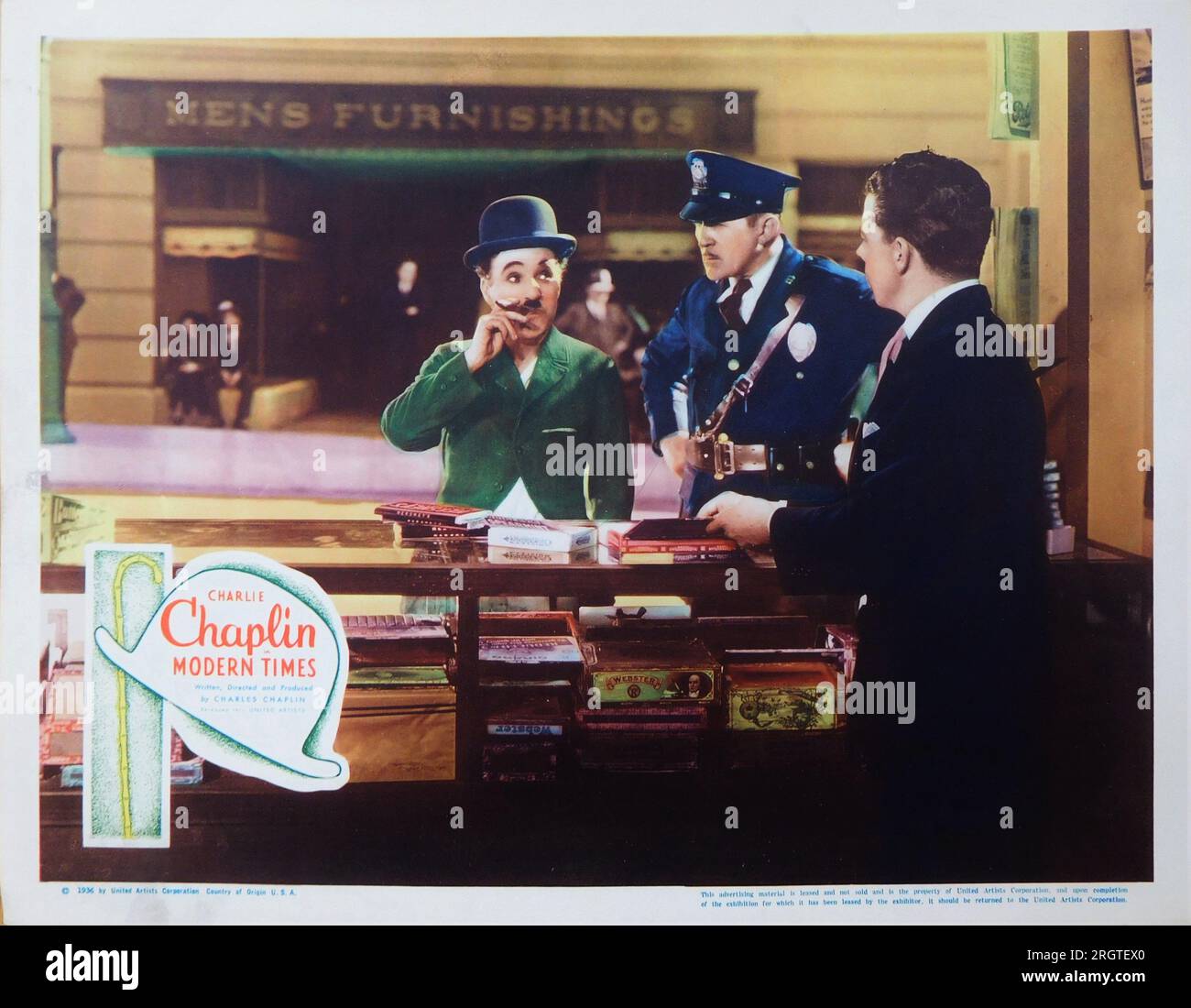 CHARLIE CHAPLIN BRUCE MITCHELL and BUDDY MESSINGER as Cigar Counterman ...