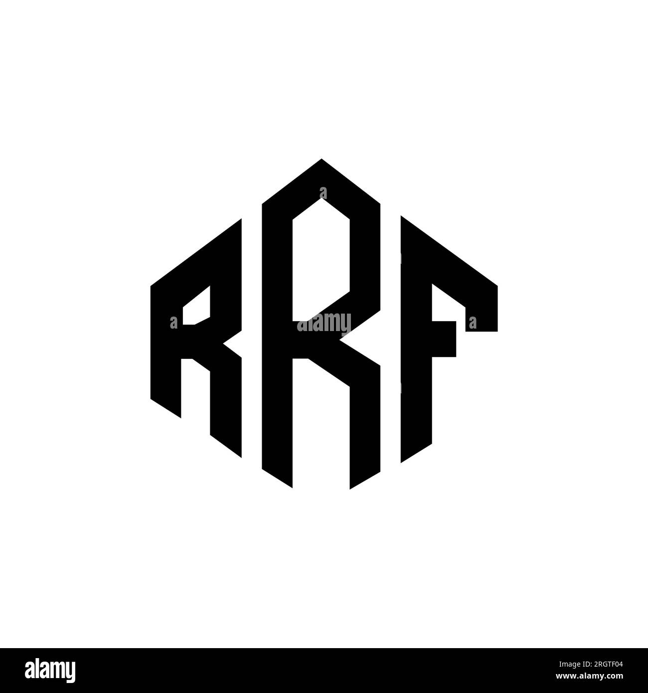 RRF letter logo design with polygon shape. RRF polygon and cube shape ...