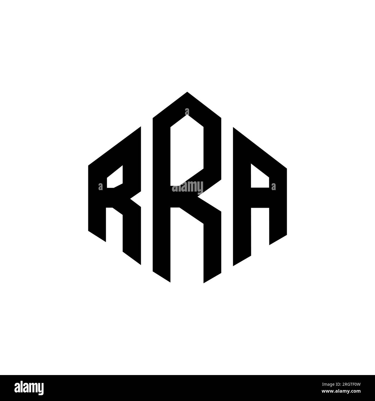 RRA letter logo design with polygon shape. RRA polygon and cube shape ...