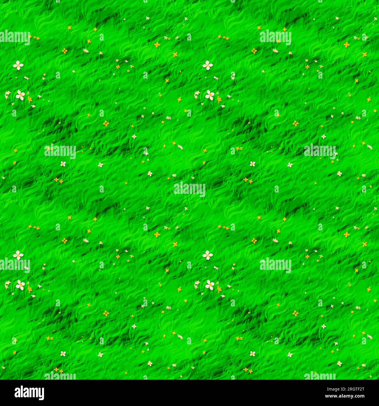Illustration of drawn toon seamless grass texture Stock Photo - Alamy
