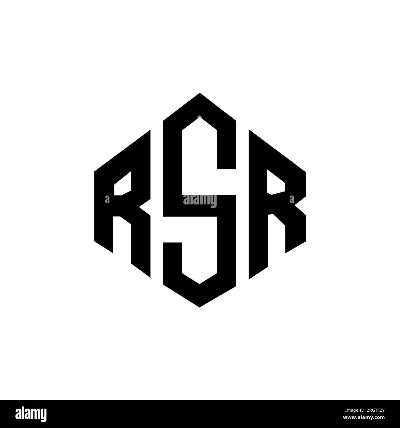 RSR letter logo design with polygon shape. RSR polygon and cube shape ...