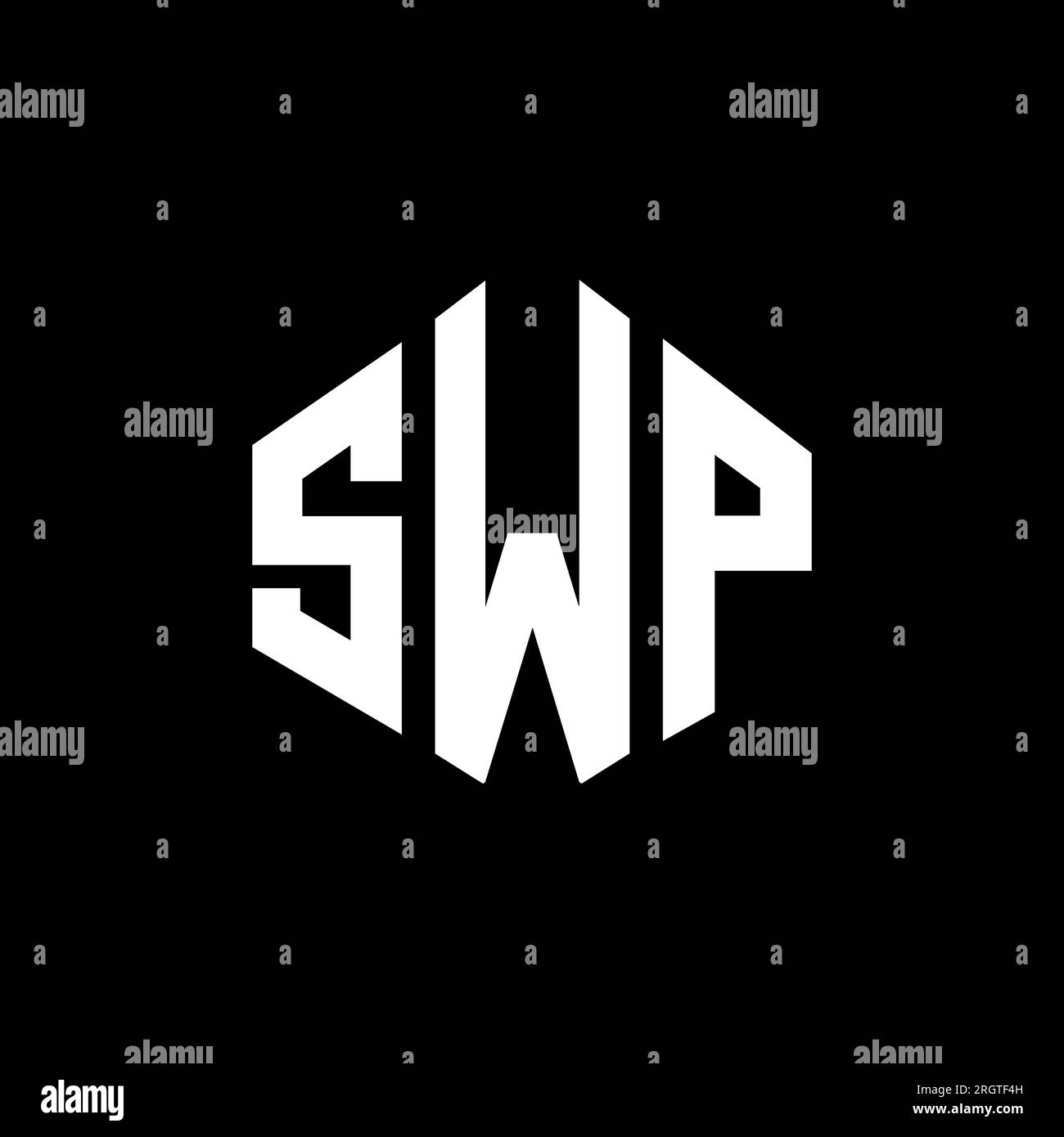 SWP letter logo design with polygon shape. SWP polygon and cube shape logo design. SWP hexagon ...