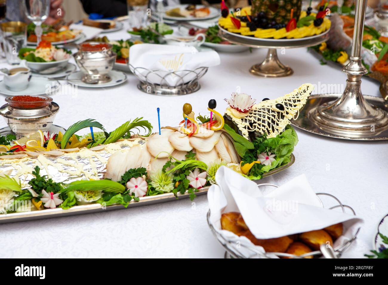 Russian style table hi-res stock photography and images - Alamy