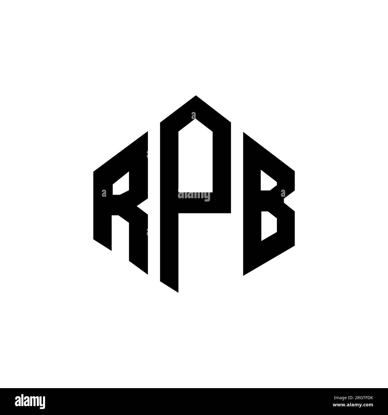 RPB letter logo design with polygon shape. RPB polygon and cube shape ...