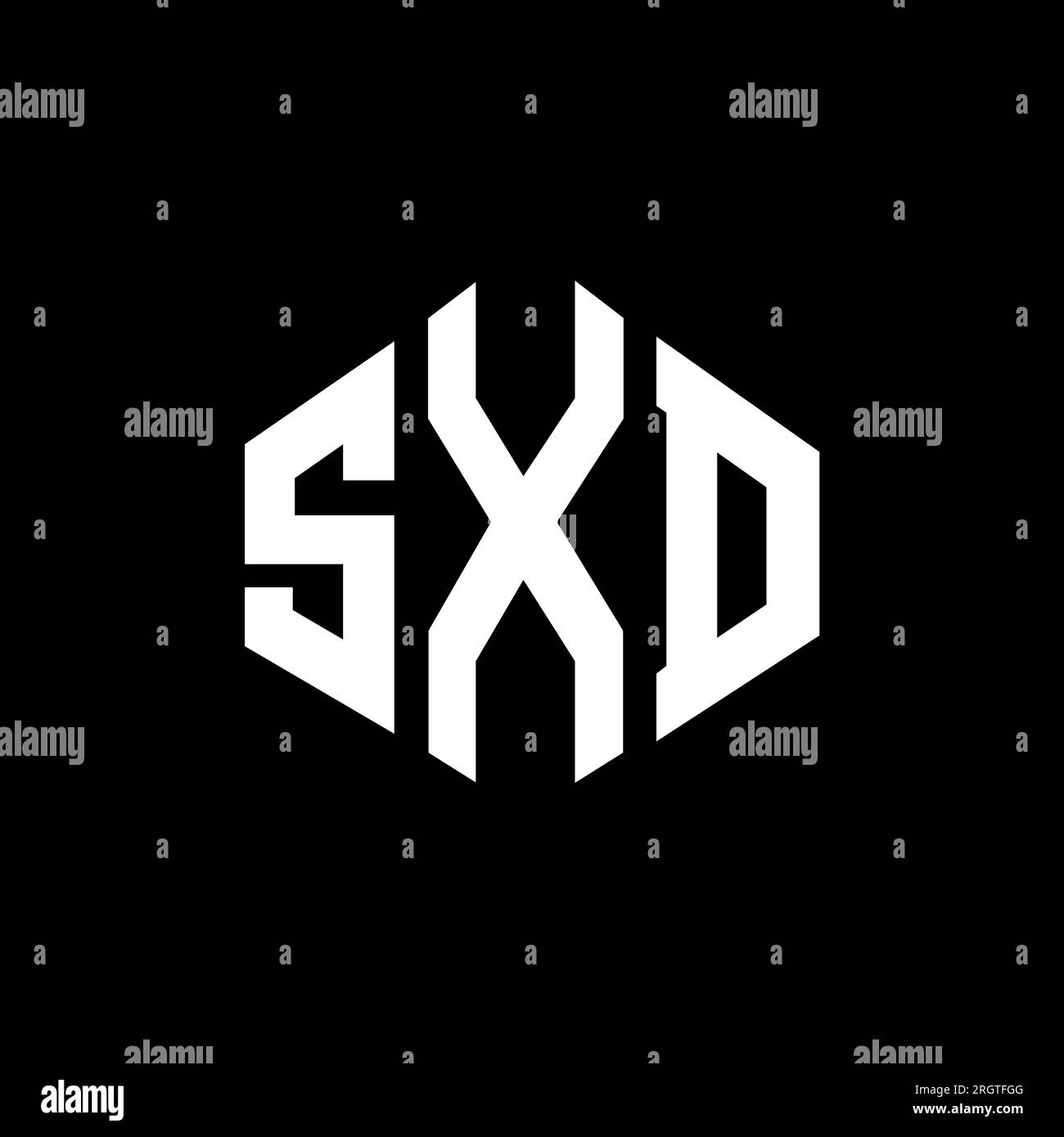 SXD letter logo design with polygon shape. SXD polygon and cube shape ...