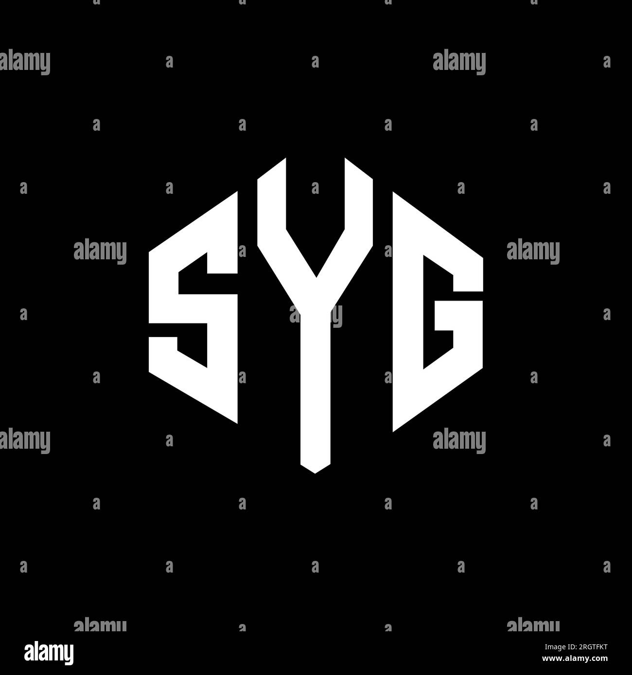 SYG letter logo design with polygon shape. SYG polygon and cube shape ...