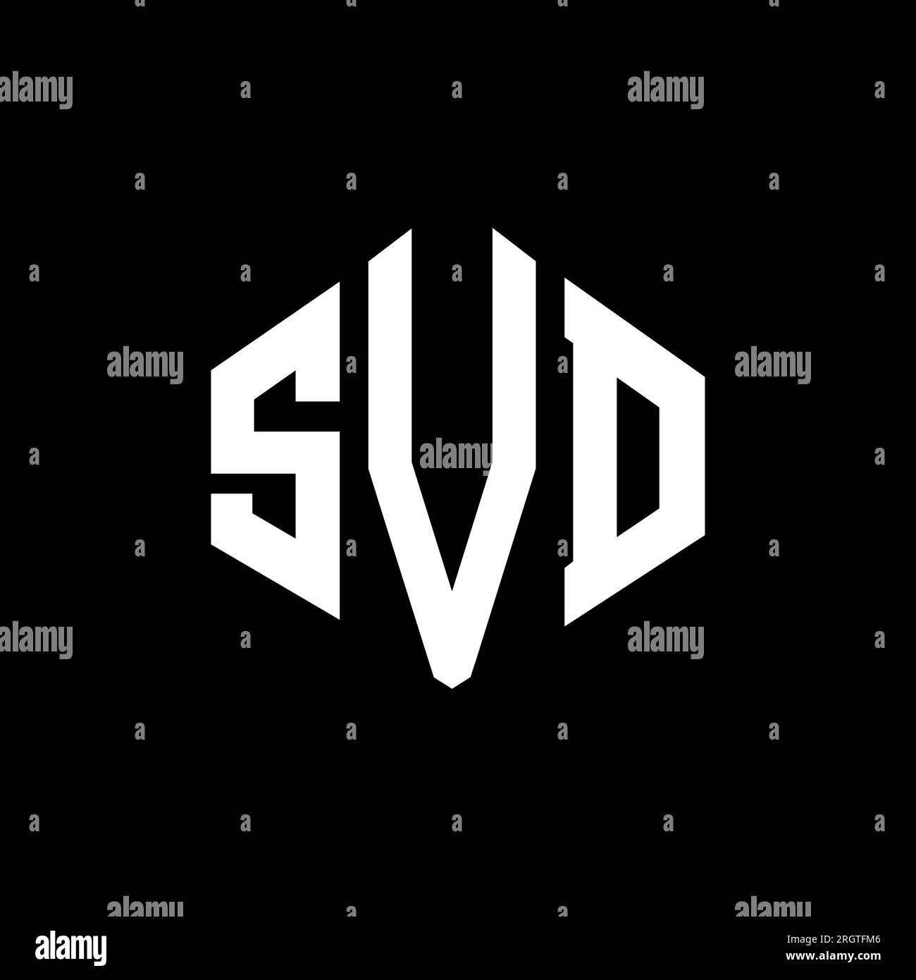 SVD letter logo design with polygon shape. SVD polygon and cube shape ...