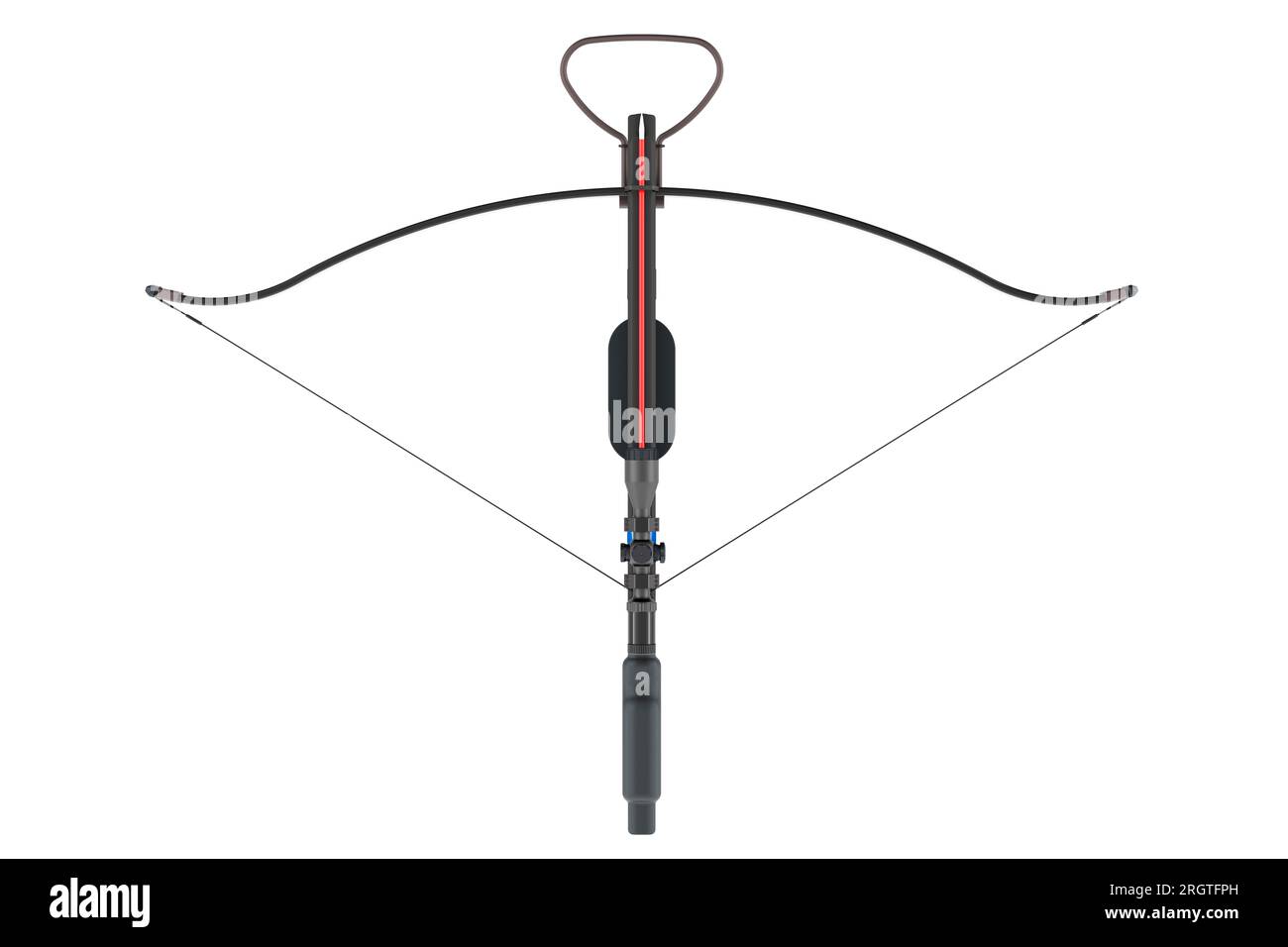 Crossbow, top view. 3D rendering isolated on white background Stock ...