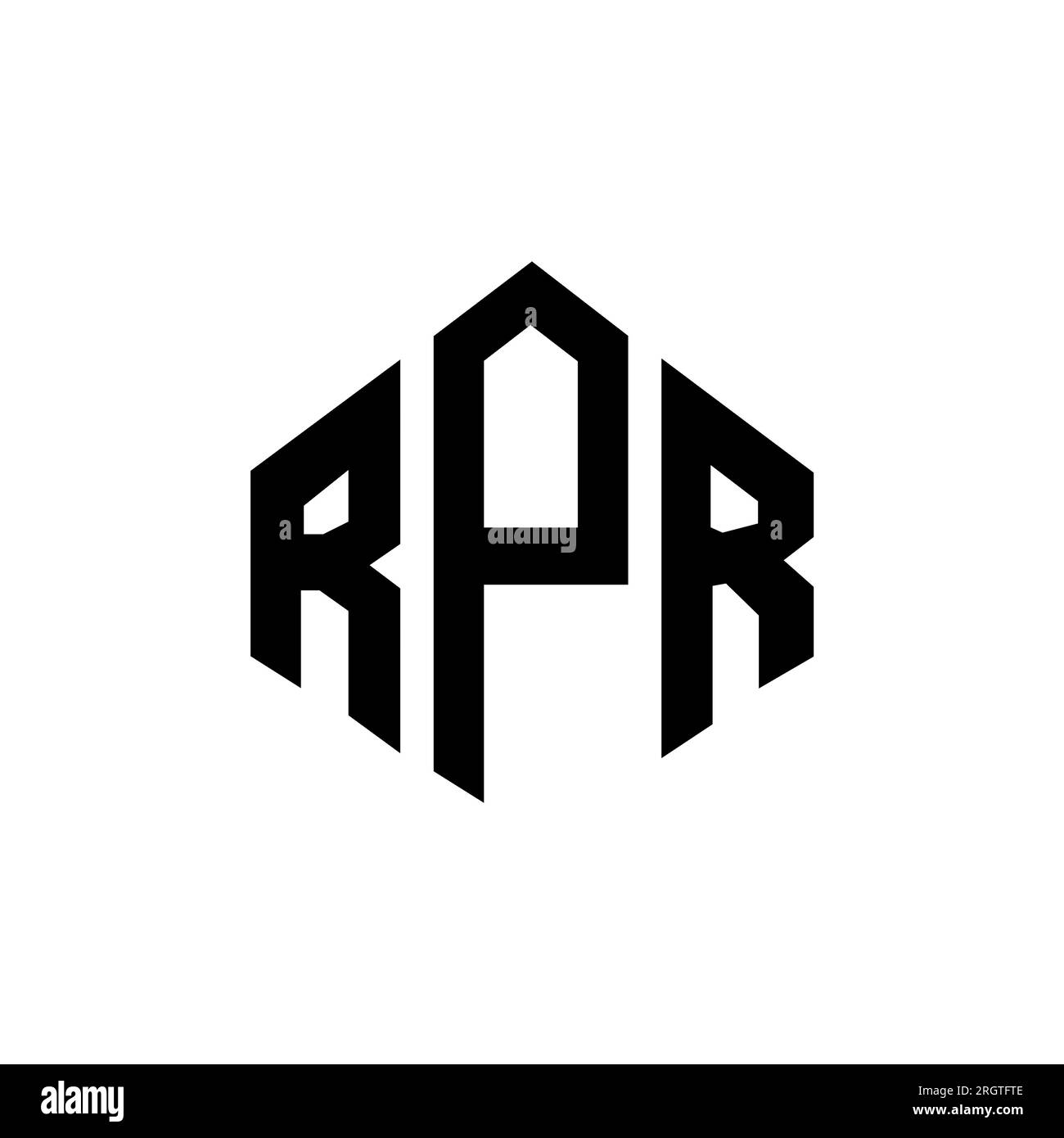 RPR letter logo design with polygon shape. RPR polygon and cube shape ...