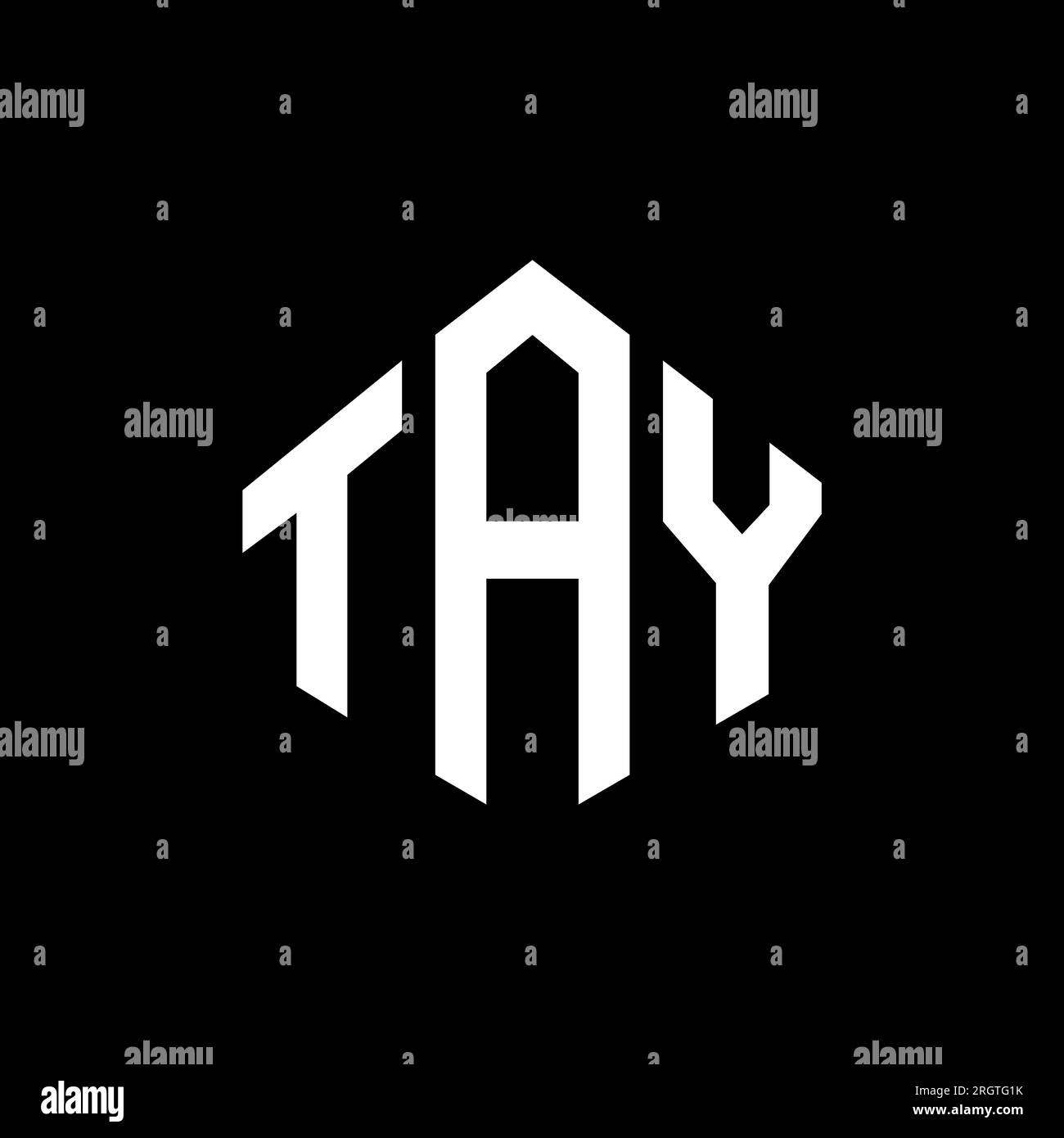 TAY letter logo design with polygon shape. TAY polygon and cube shape ...