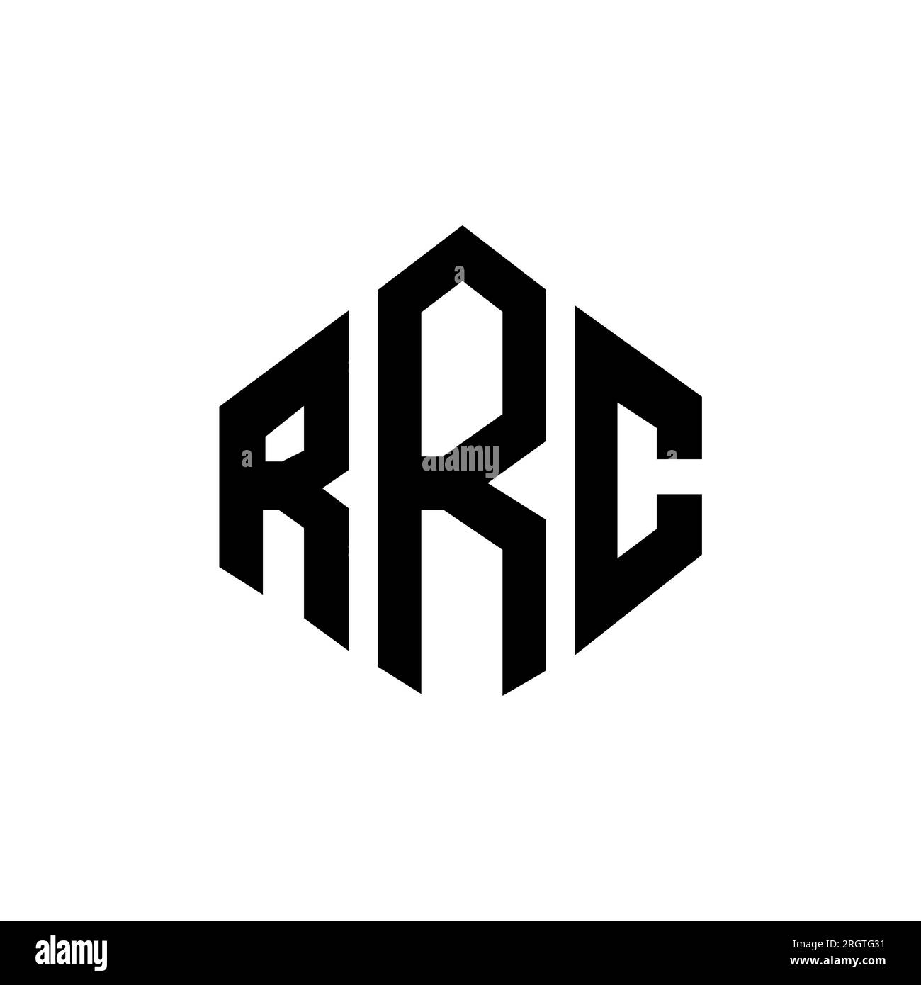 RRC letter logo design with polygon shape. RRC polygon and cube shape ...