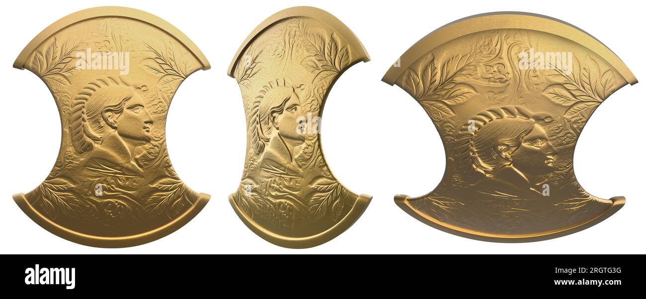 Isolated 3d render illustration of antique ornate spartan warrior ...