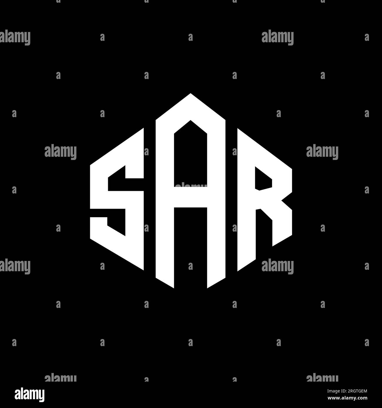 SAR letter logo design with polygon shape. SAR polygon and cube shape ...