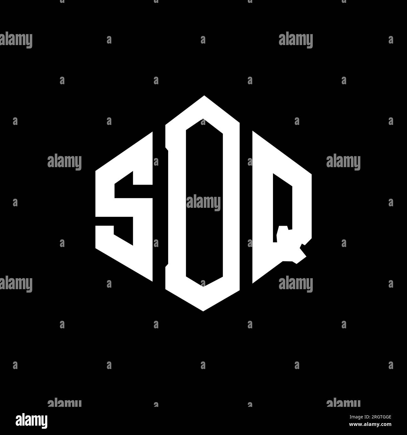 SDQ letter logo design with polygon shape. SDQ polygon and cube shape logo design. SDQ hexagon ...