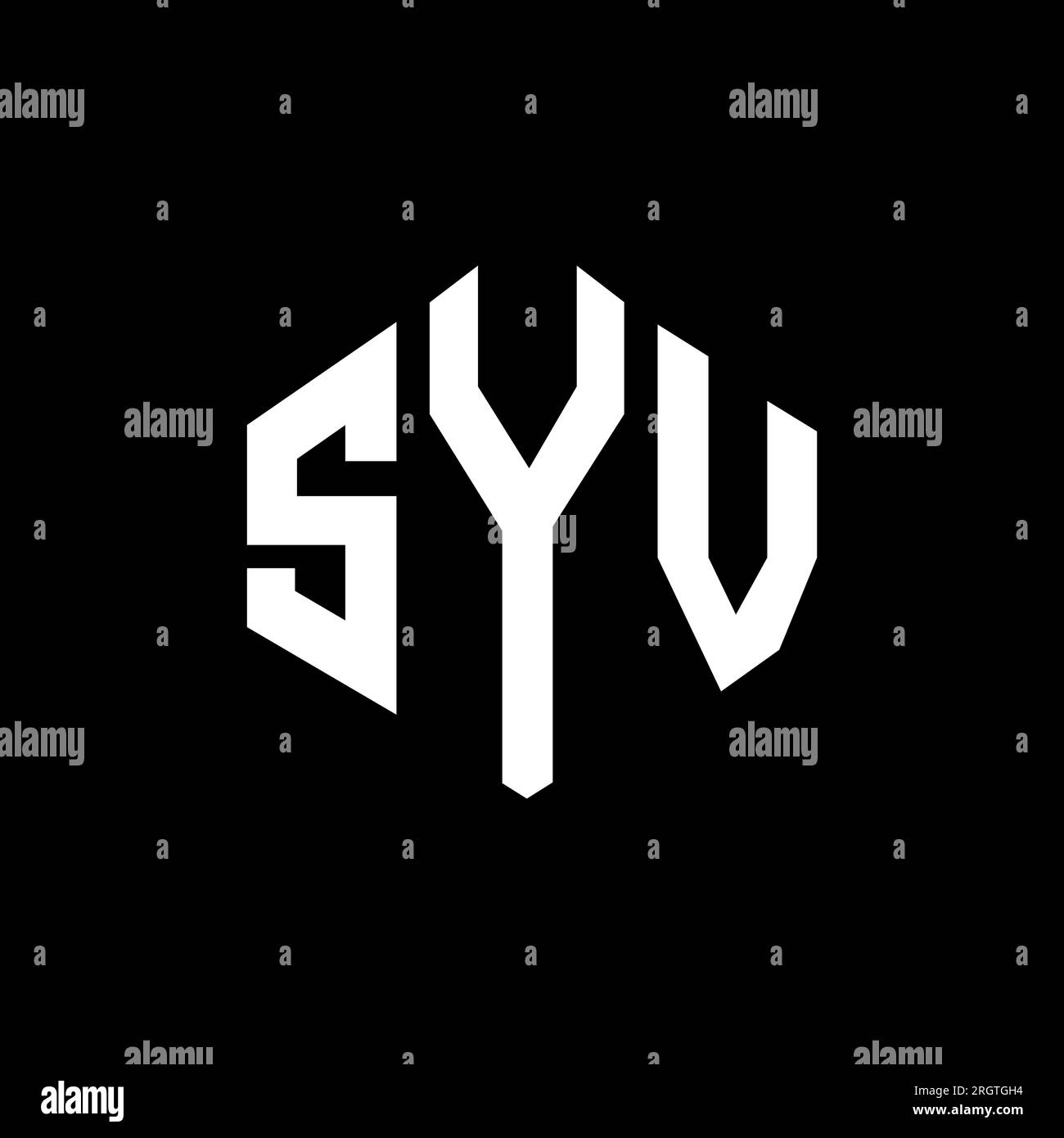 SYV letter logo design with polygon shape. SYV polygon and cube shape ...