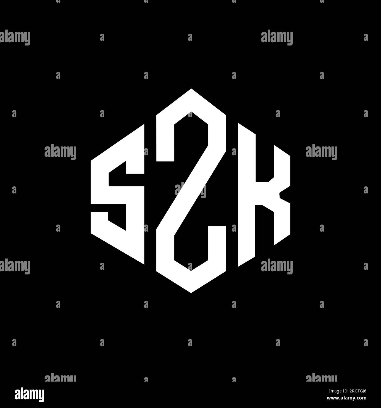 Szk hexagon logo Stock Vector Images - Alamy