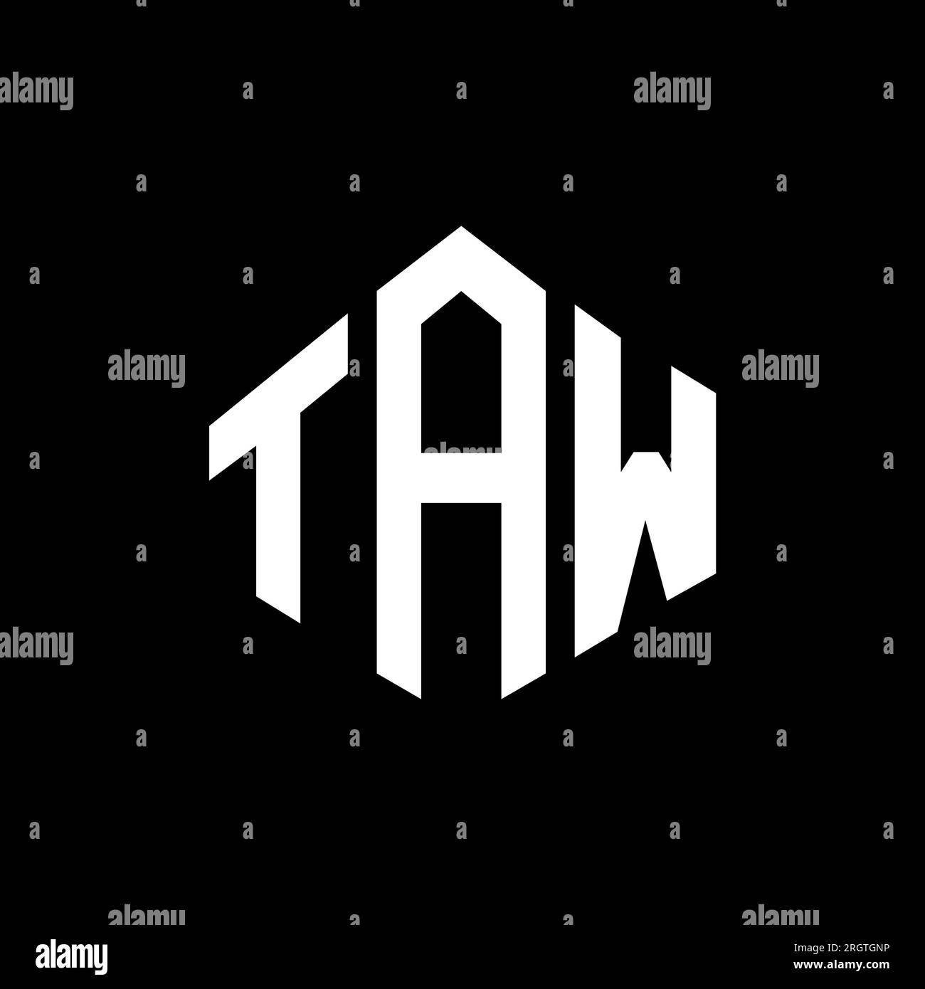 TAW letter logo design with polygon shape. TAW polygon and cube shape ...