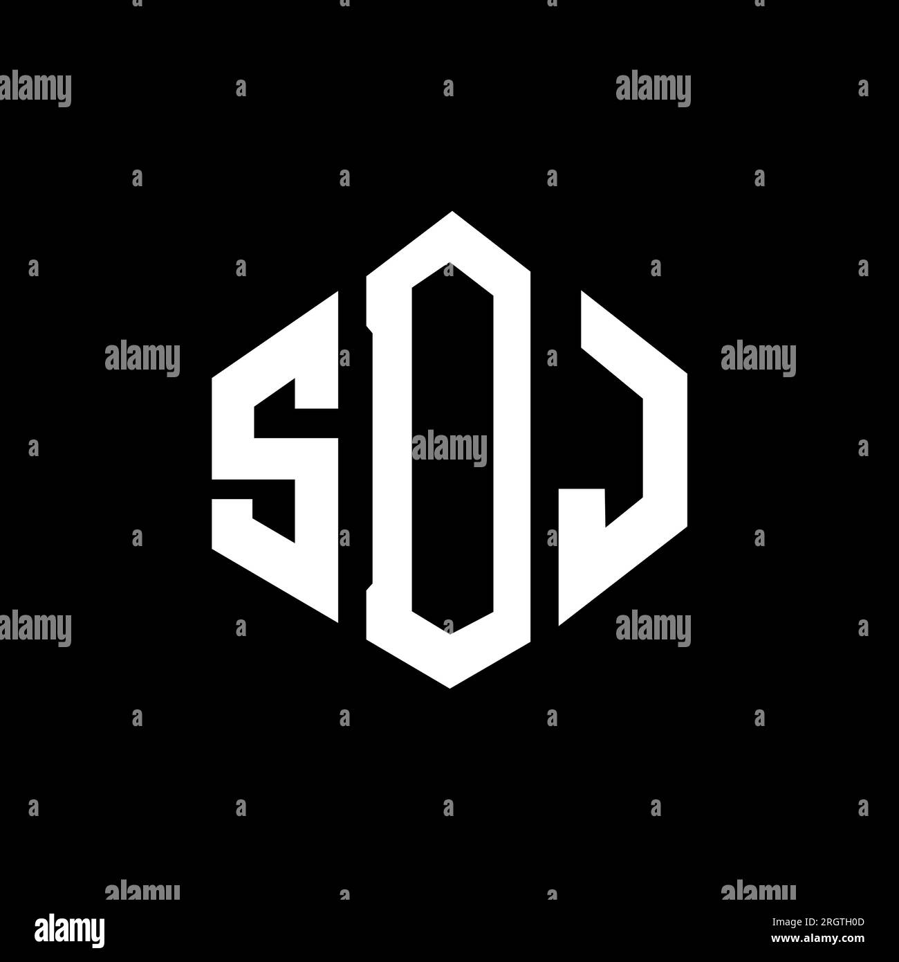SDJ letter logo design with polygon shape. SDJ polygon and cube shape ...