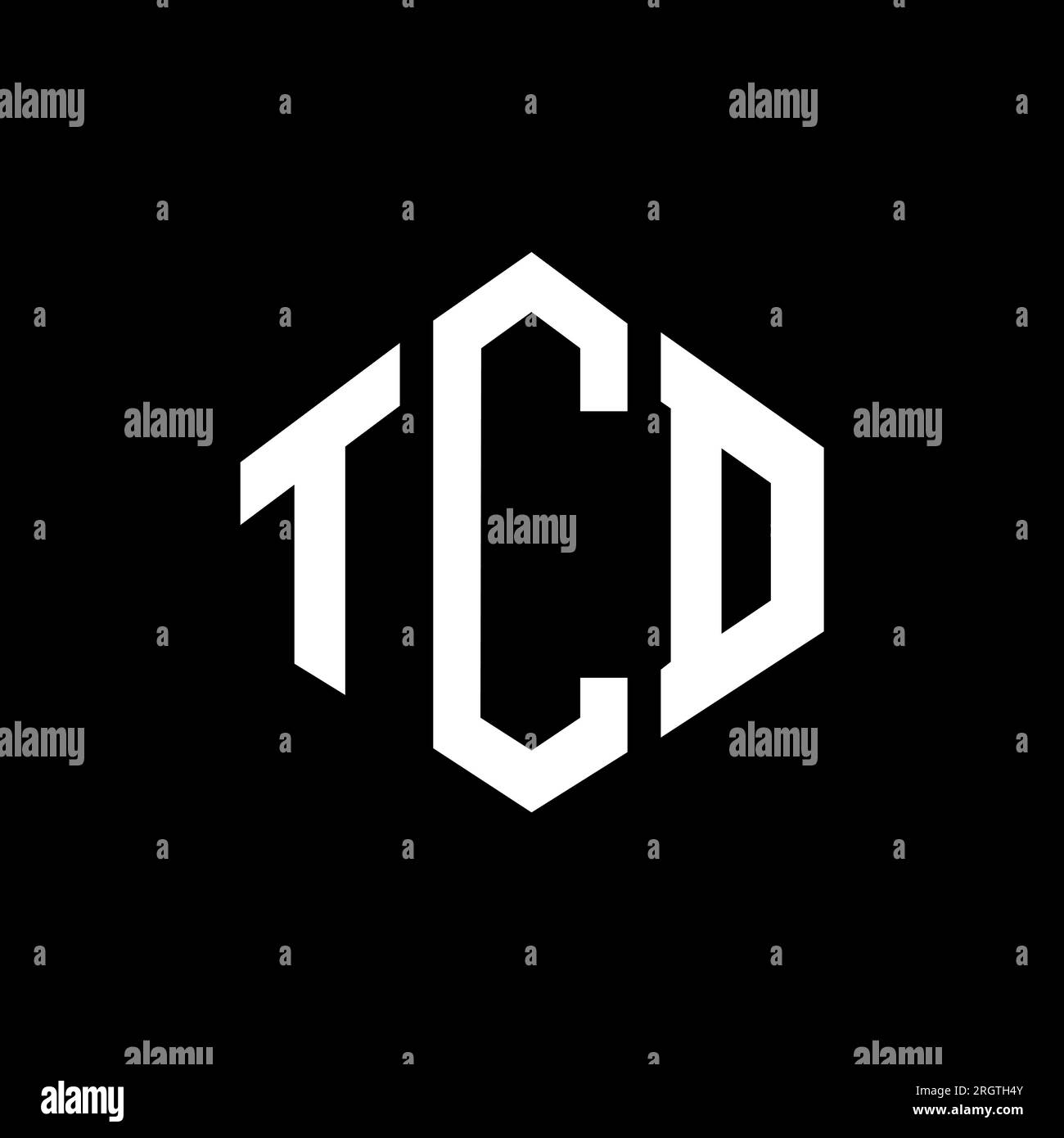 TCD letter logo design with polygon shape. TCD polygon and cube shape ...