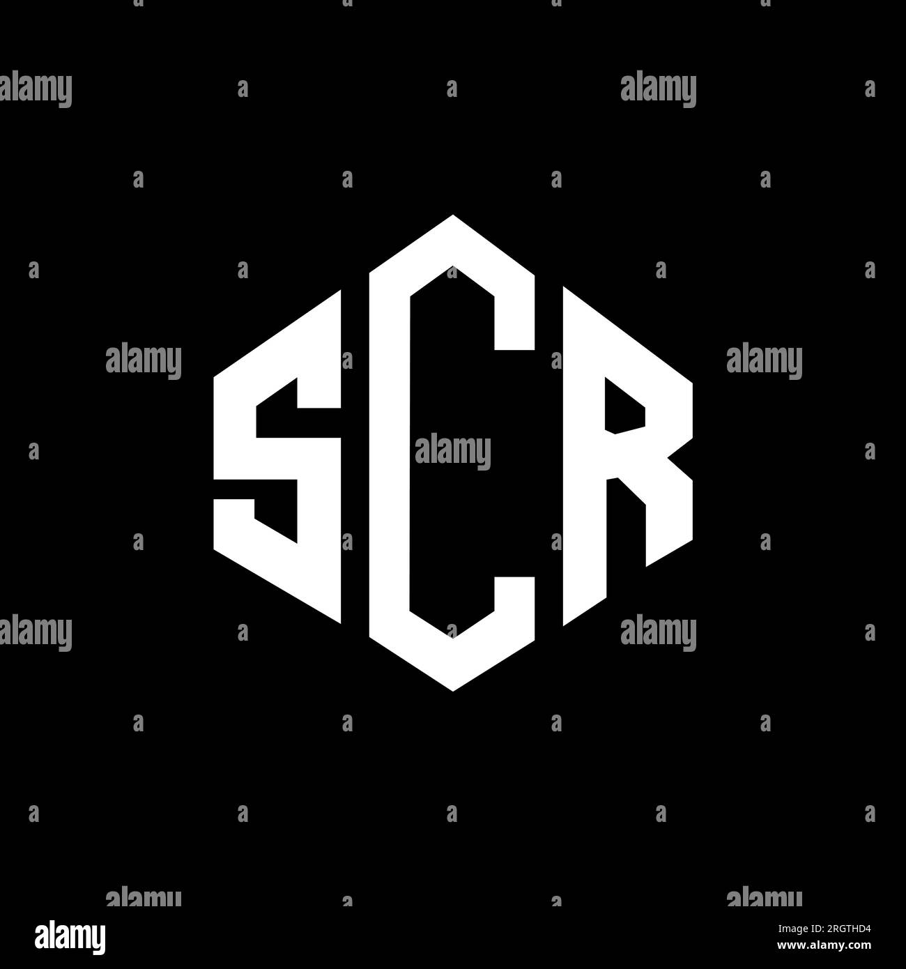SCR letter logo design with polygon shape. SCR polygon and cube shape ...