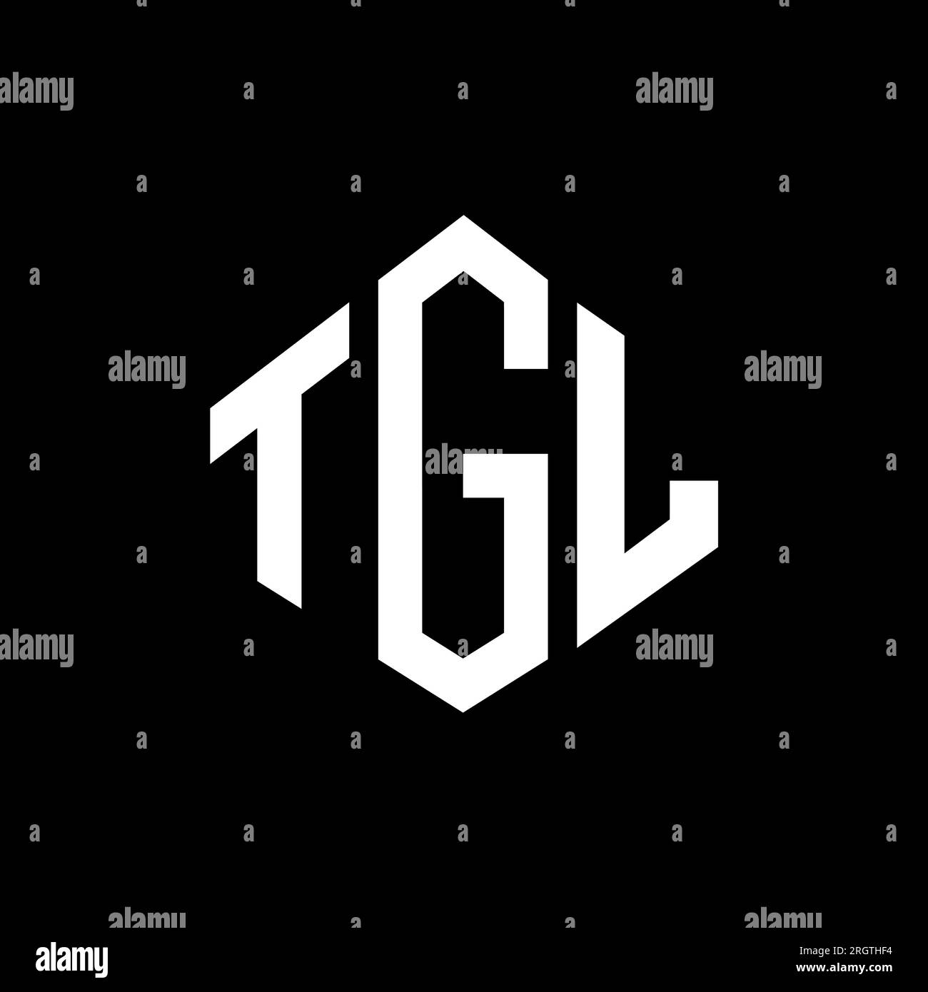 TGL letter logo design with polygon shape. TGL polygon and cube shape ...