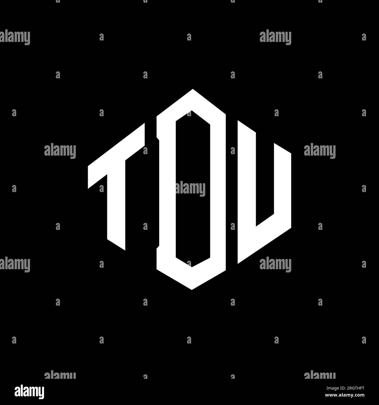 TDU letter logo design with polygon shape. TDU polygon and cube shape ...