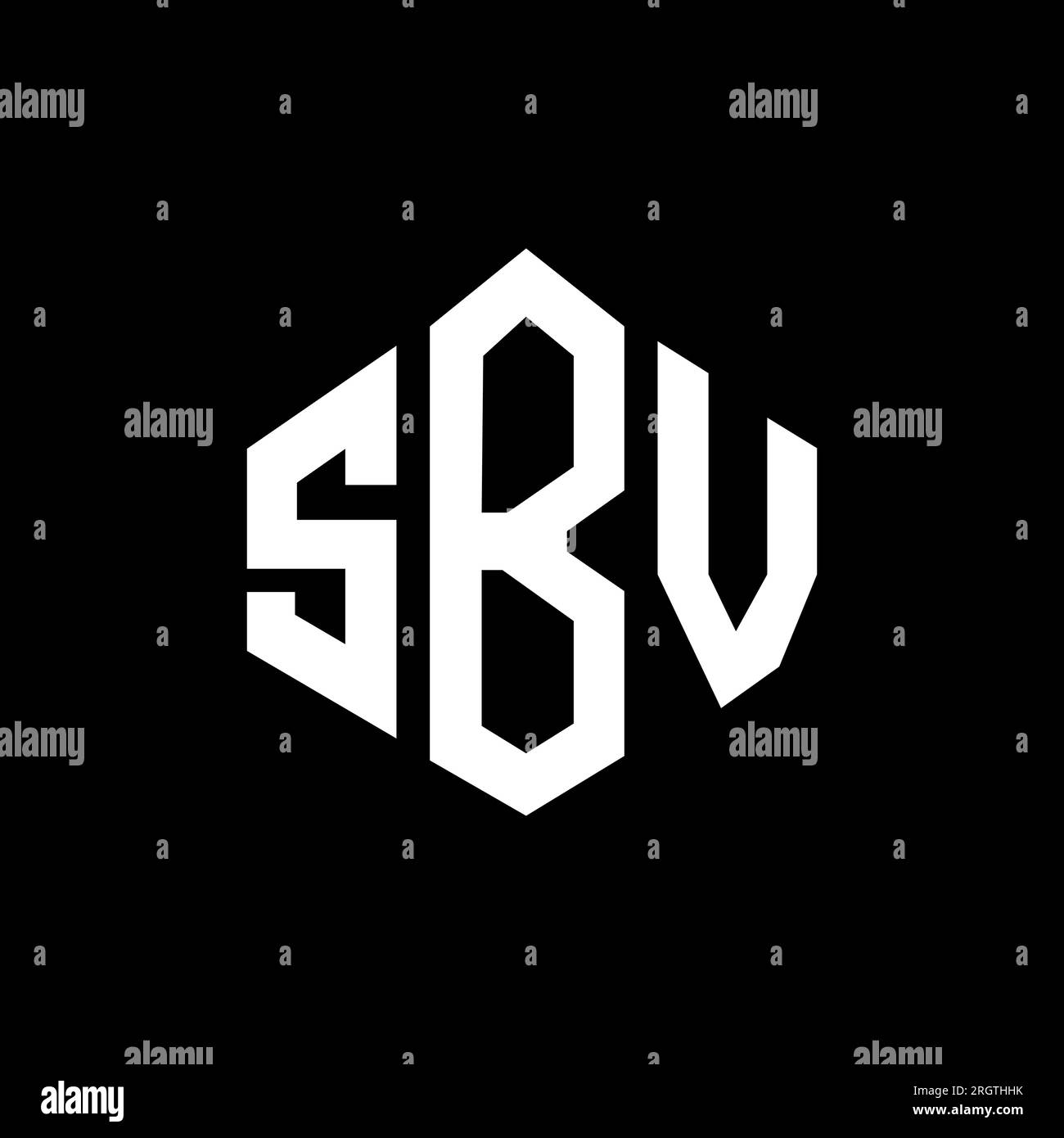 SBV letter logo design with polygon shape. SBV polygon and cube shape ...