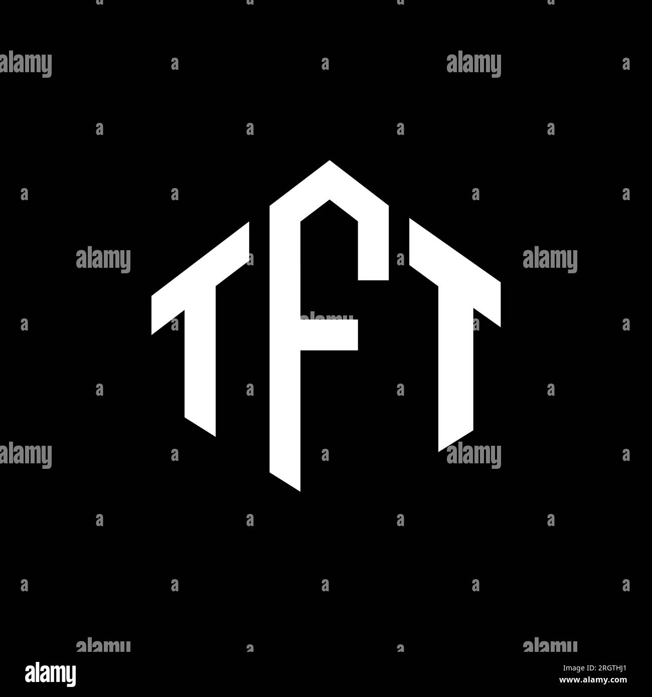 TFT letter logo design with polygon shape. TFT polygon and cube shape ...