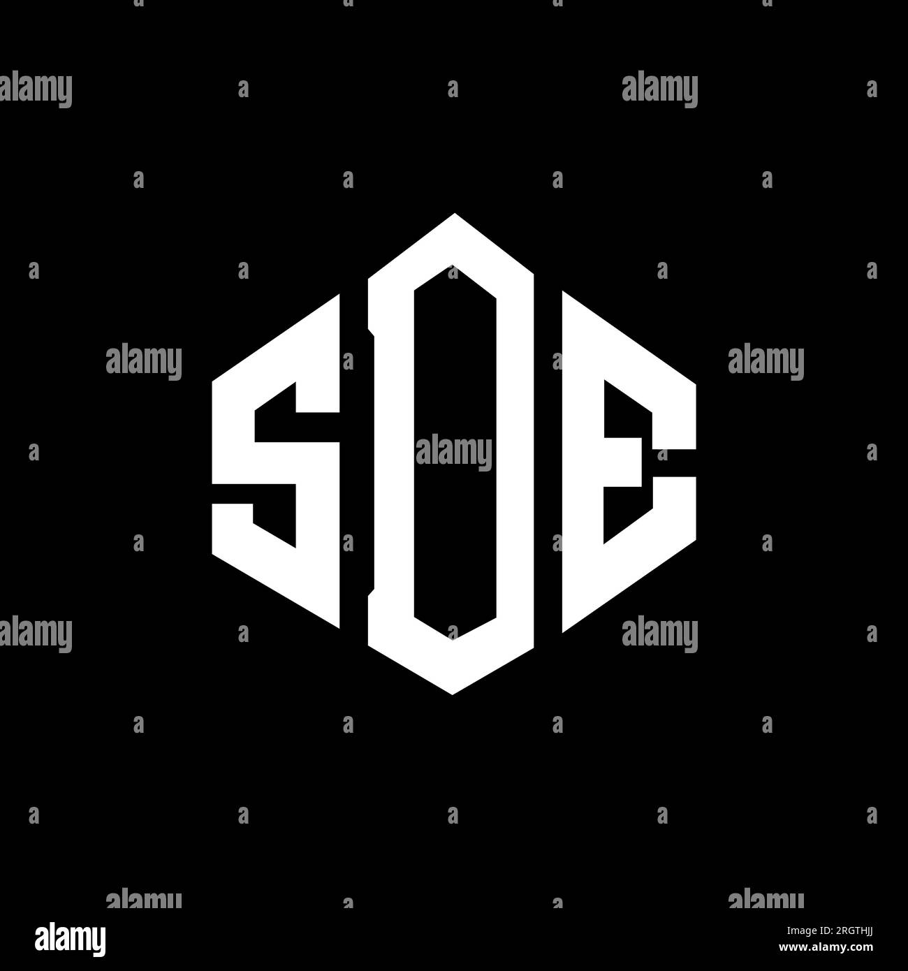SDE letter logo design with polygon shape. SDE polygon and cube shape ...