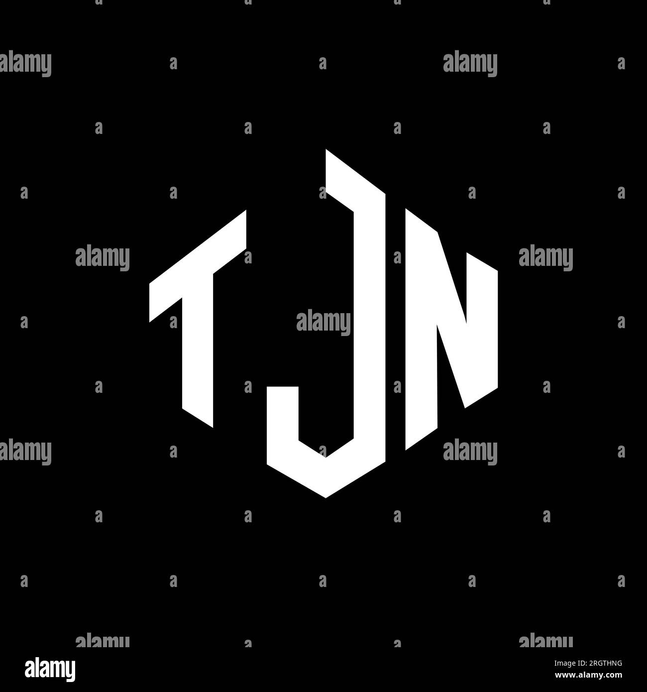 TJN letter logo design with polygon shape. TJN polygon and cube shape ...