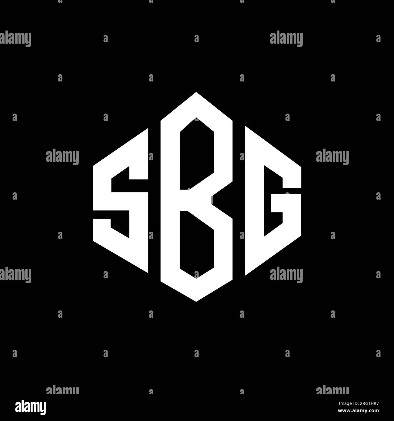 SBG letter logo design with polygon shape. SBG polygon and cube shape ...