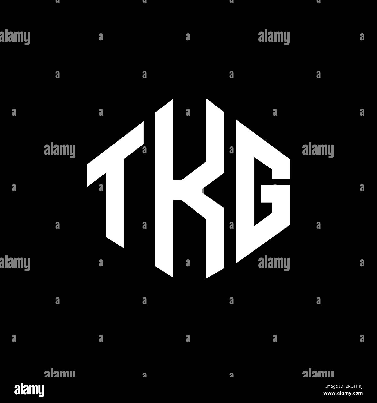 TKG letter logo design with polygon shape. TKG polygon and cube shape ...