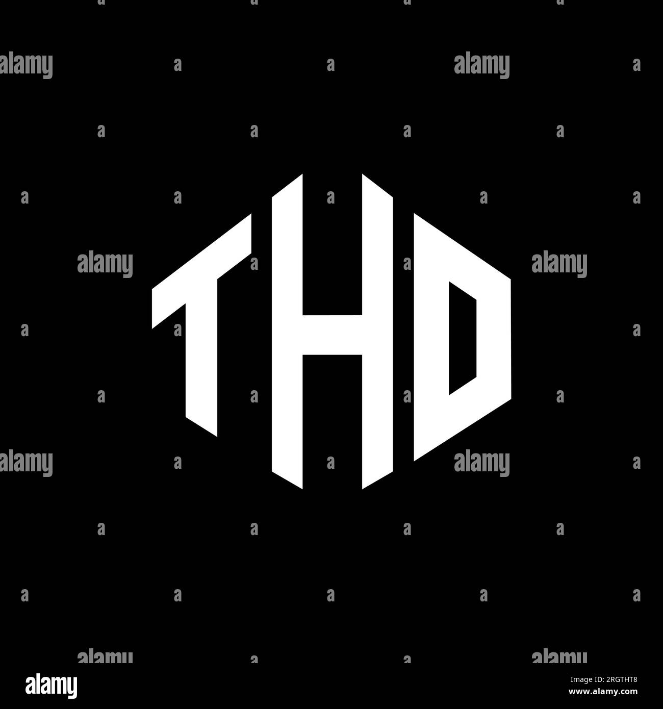 THO letter logo design with polygon shape. THO polygon and cube shape ...