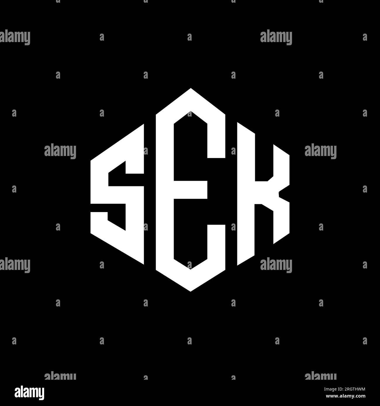 SEK letter logo design with polygon shape. SEK polygon and cube shape ...