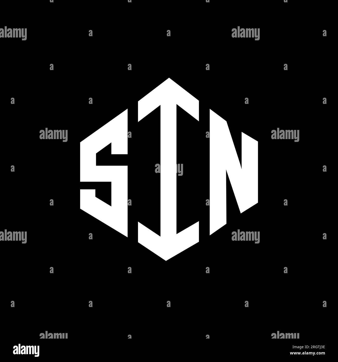 SIN letter logo design with polygon shape. SIN polygon and cube shape ...