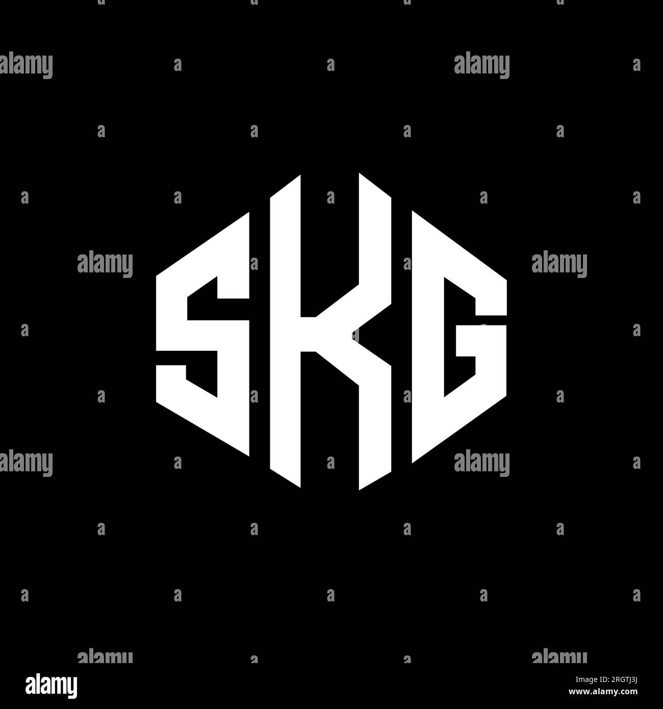 SKG letter logo design with polygon shape. SKG polygon and cube shape ...