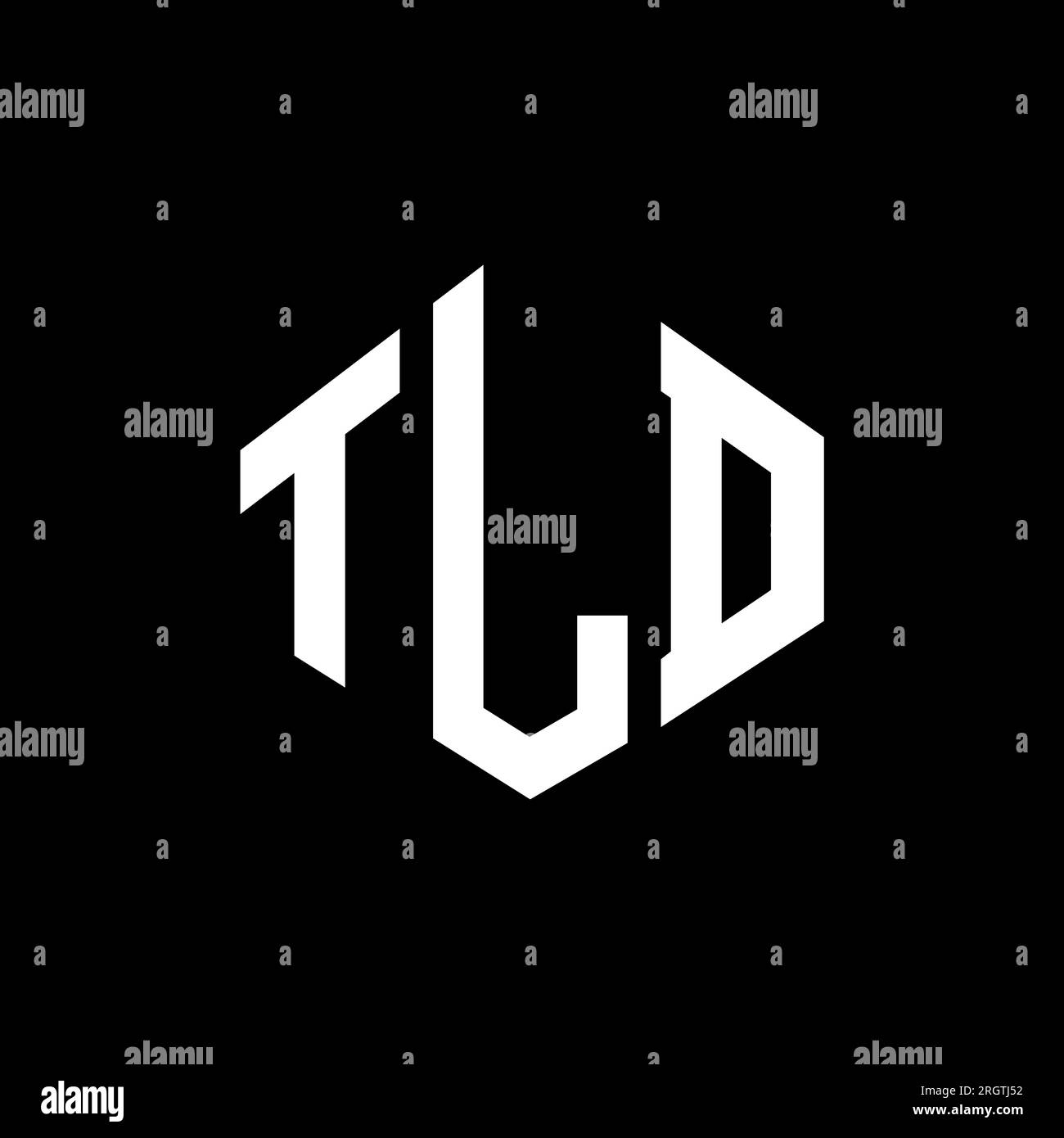 TLD letter logo design with polygon shape. TLD polygon and cube shape ...