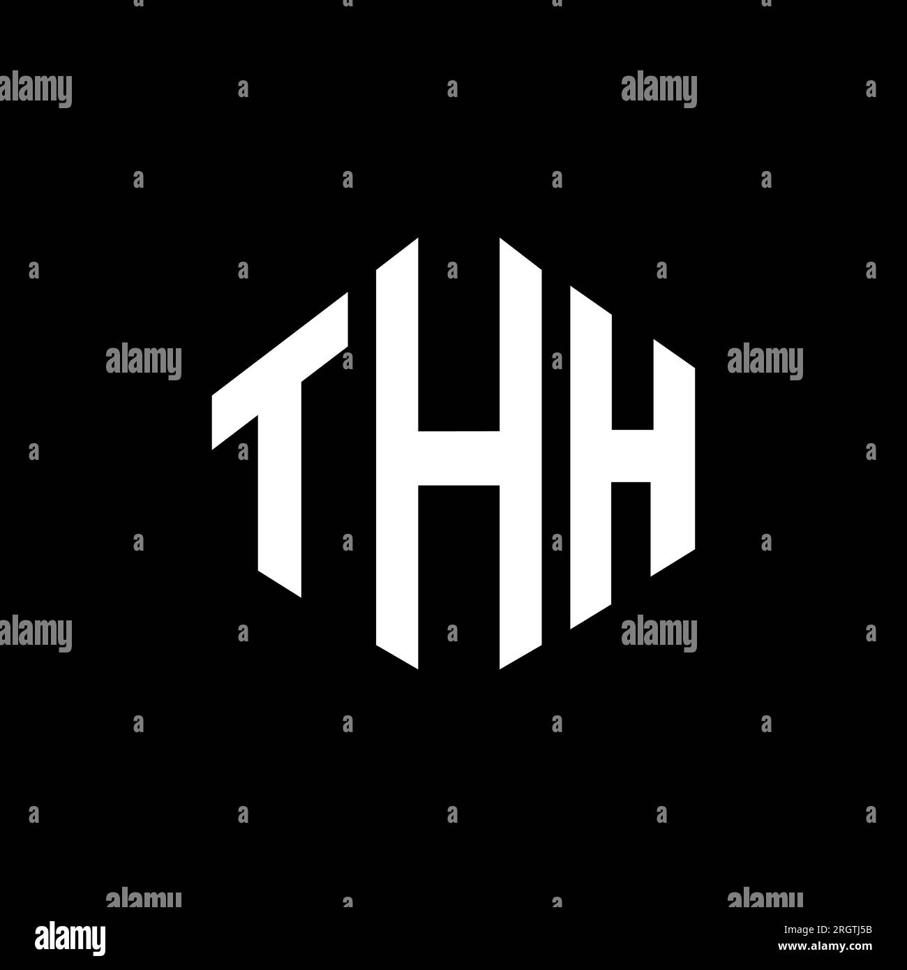 THH letter logo design with polygon shape. THH polygon and cube shape ...