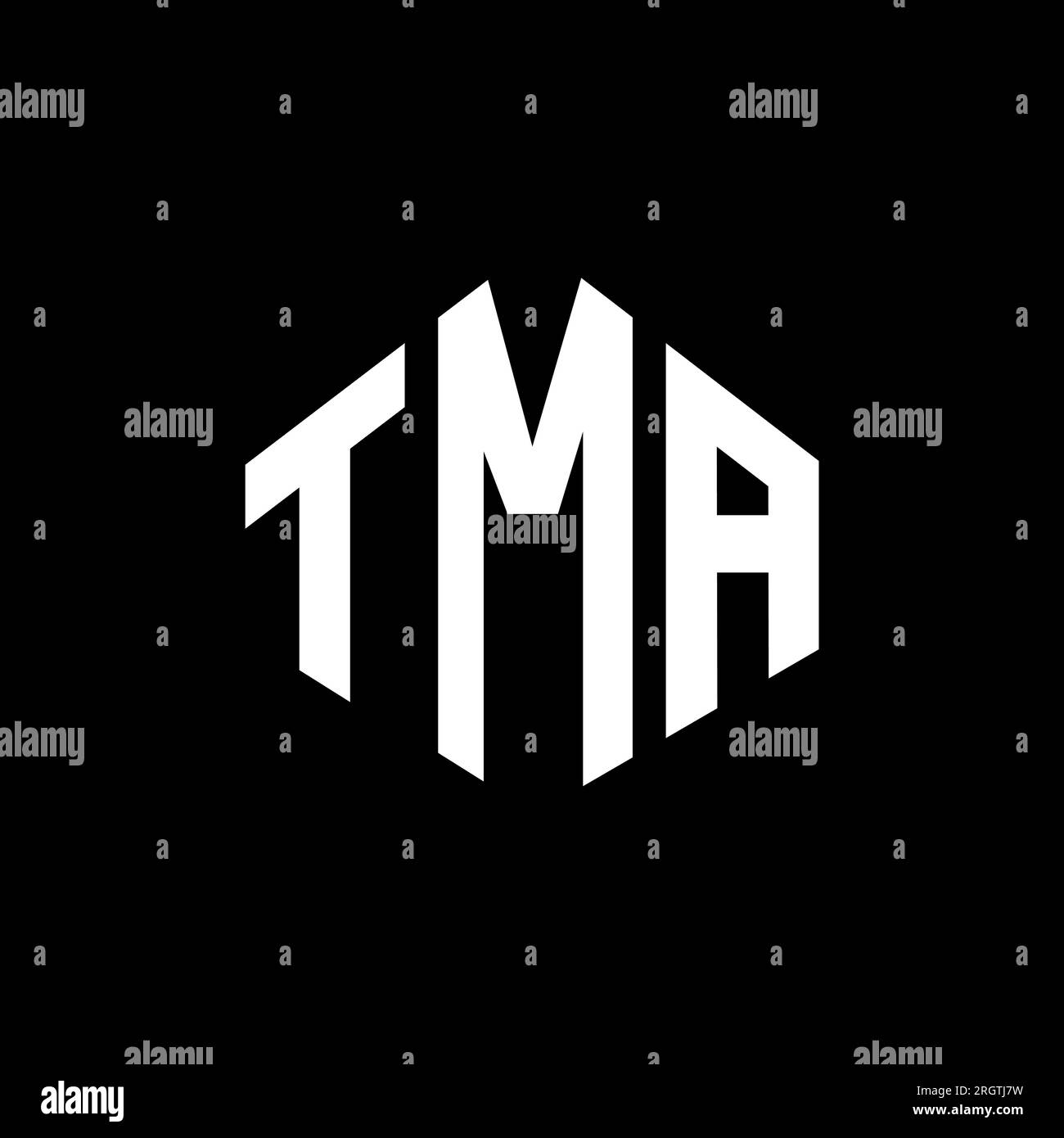 TMA letter logo design with polygon shape. TMA polygon and cube shape ...
