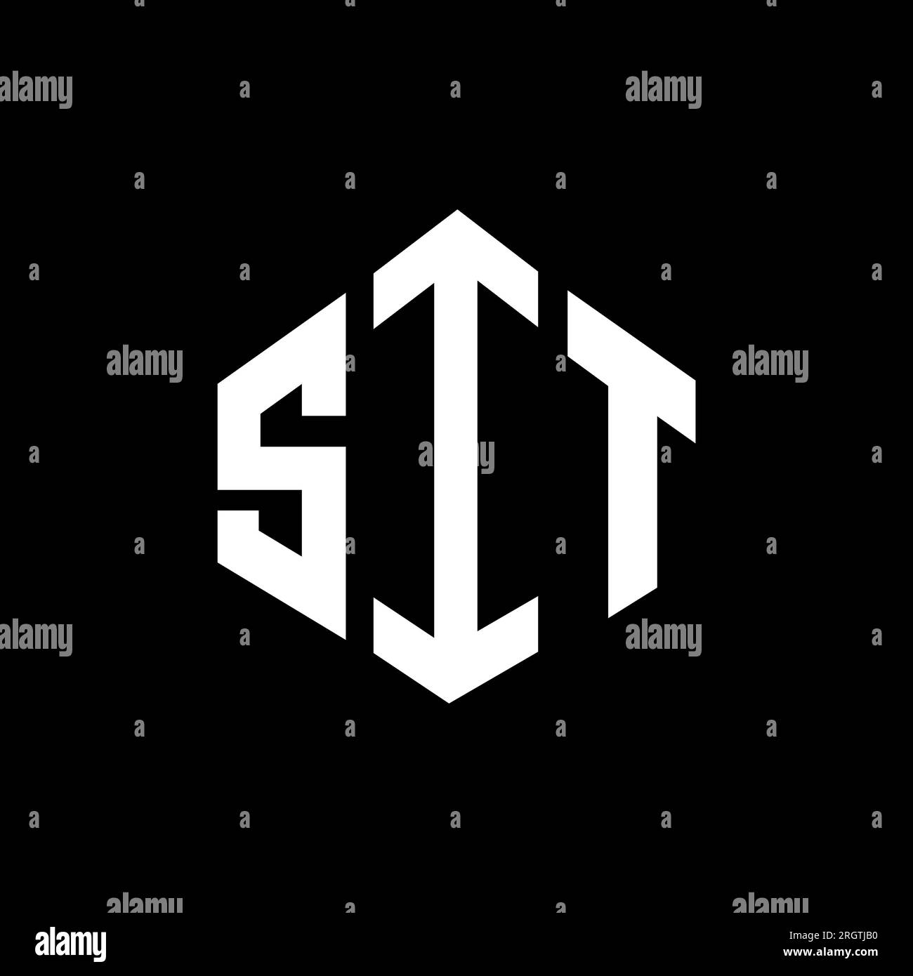 SIT letter logo design with polygon shape. SIT polygon and cube shape ...