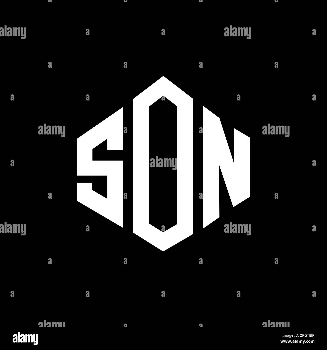 SON letter logo design with polygon shape. SON polygon and cube shape ...